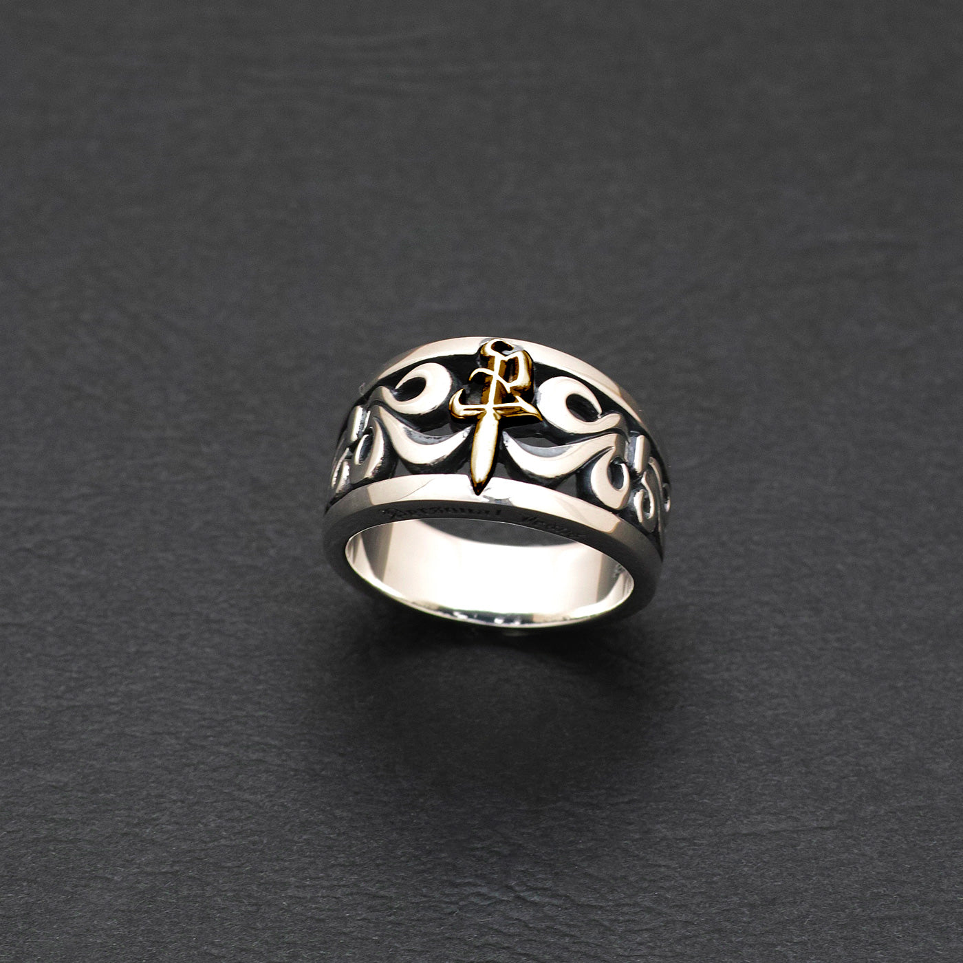 Black Zest Ring / Silver × Gold