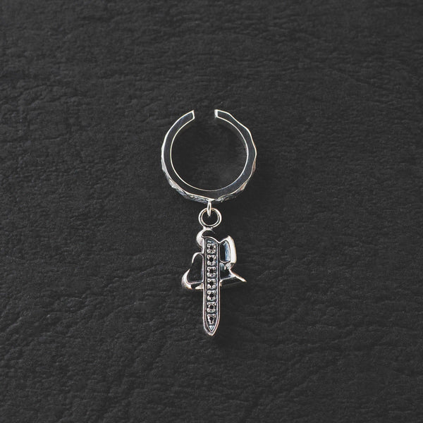 PJ Dagger Ear cuff / Silver × Diamond